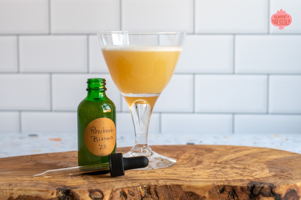 Easy Springtime Rhubarb Bitters - Almost a Homesteader